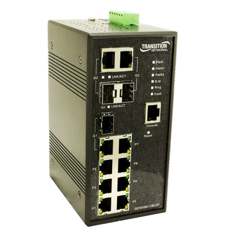 Managed Hardened Fast Ethernet Switch (7) 10/100Base-TX Ports + (3) 100 ...